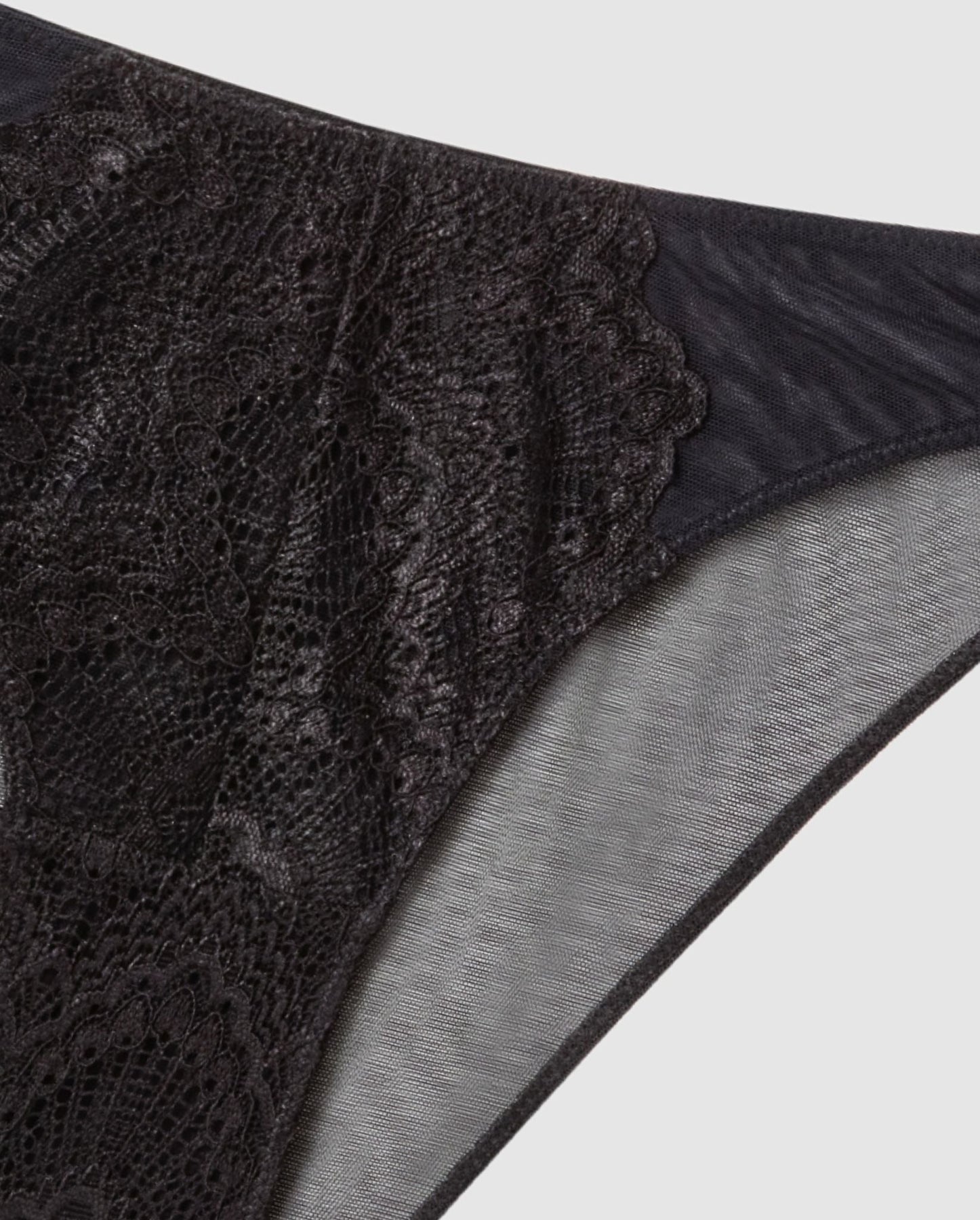 Lace Mesh Bikini Briefs Black • Panties • Understatement Underwear